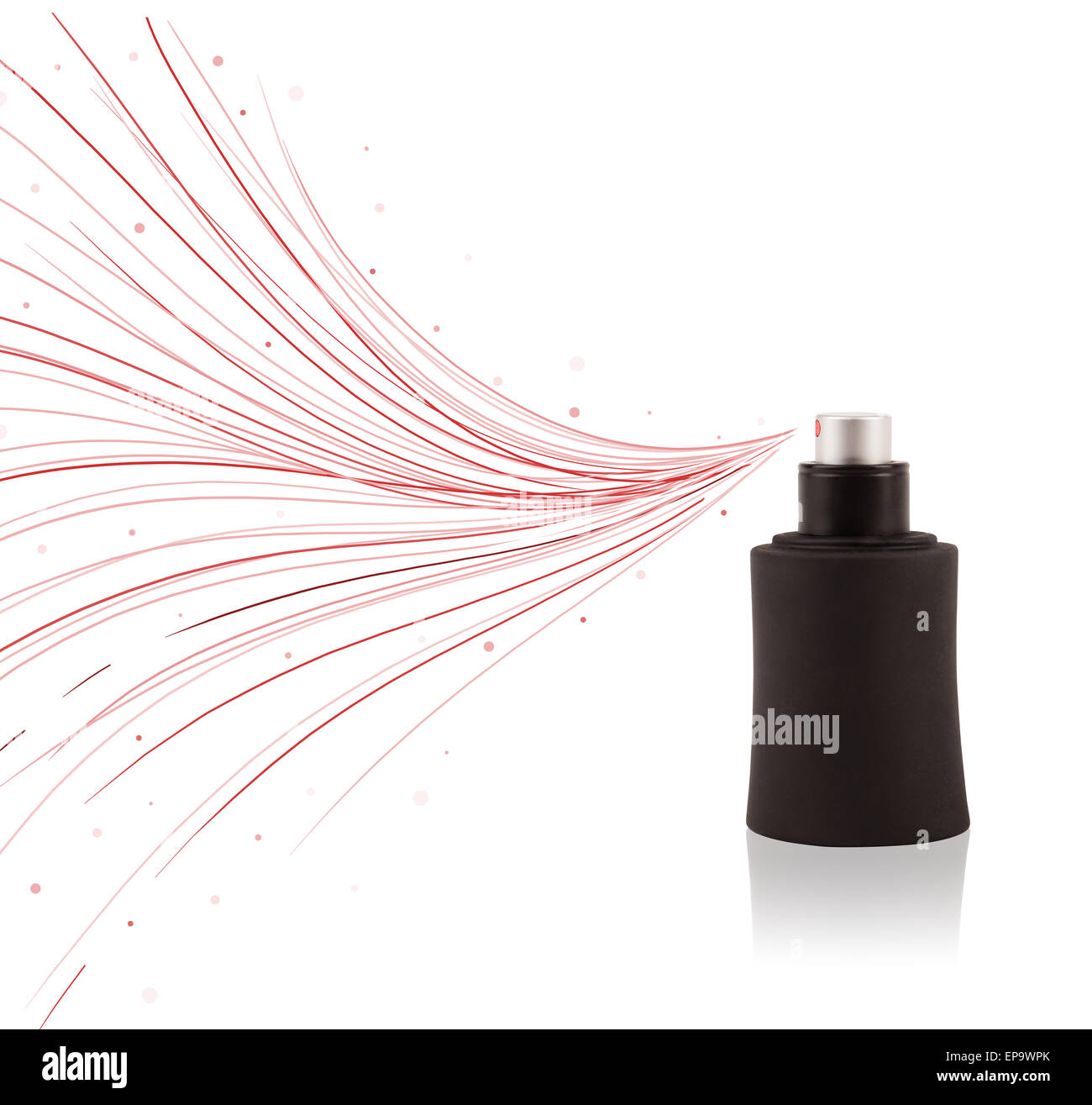 Perfume bottle spraying colorful lines Stock Photo - Alamy