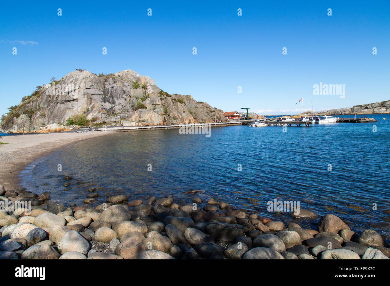 Pretty harbour at Kjerringvik, Norway Stock Photo - Alamy