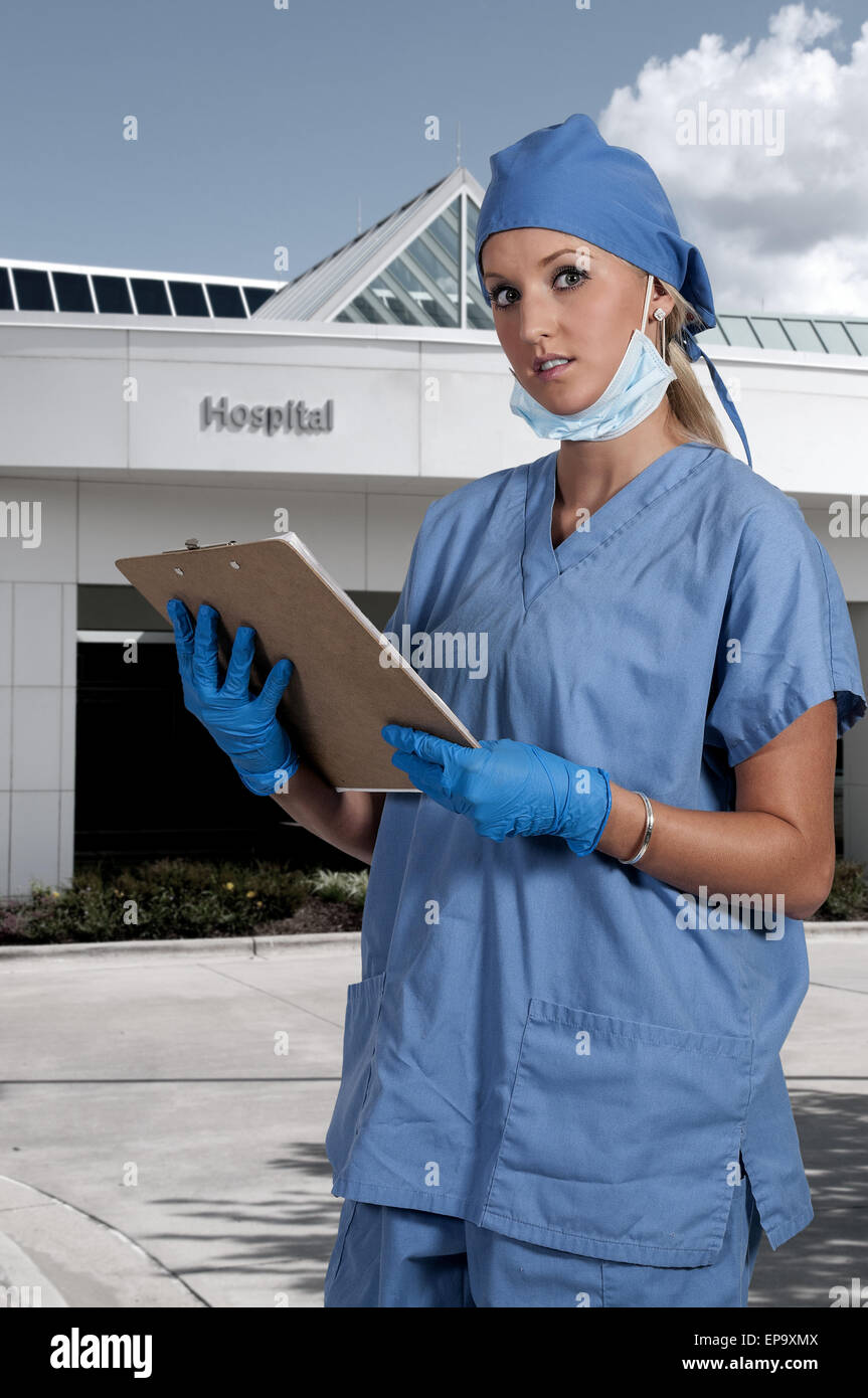 Beautiful Woman Surgeon Stock Photo - Alamy