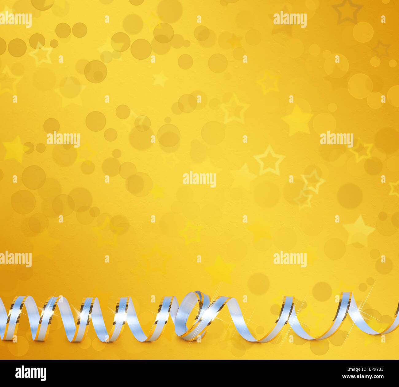 Greeting card with ribbons on a beautiful background with bokeh effect ...