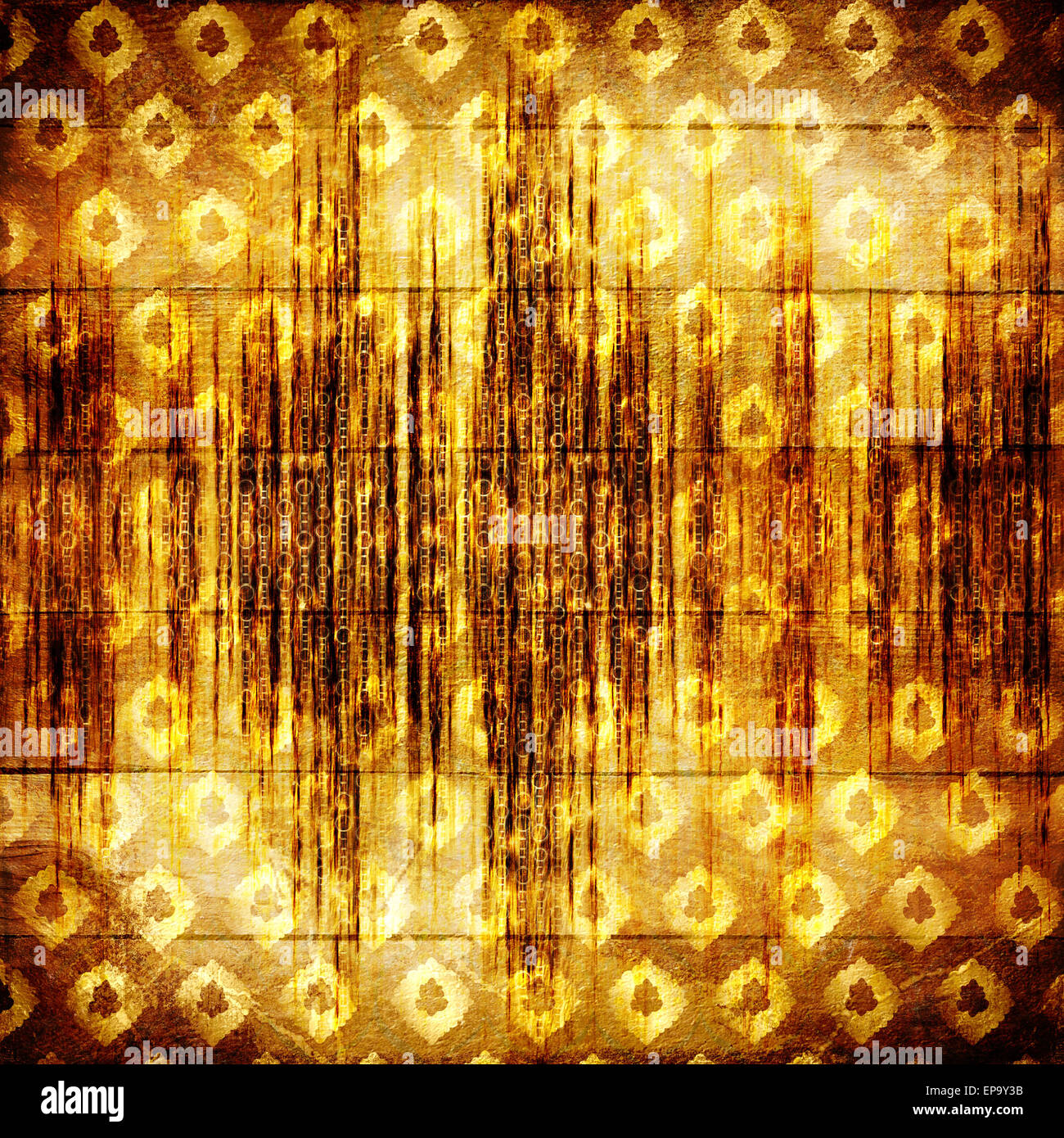 Grunge gold background with ancient abstract ornament Stock Photo - Alamy