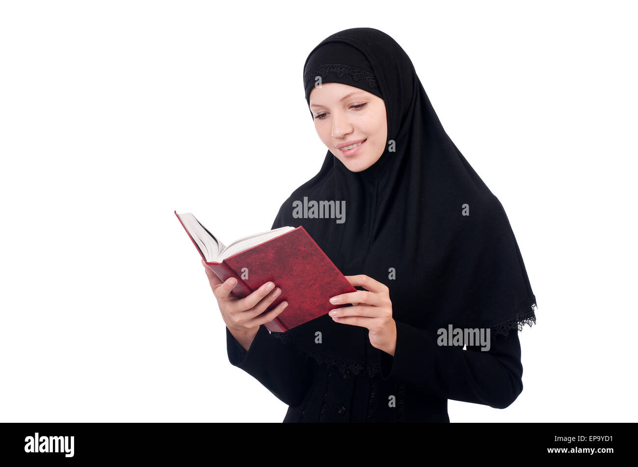 Young muslim female student with books Stock Photo - Alamy