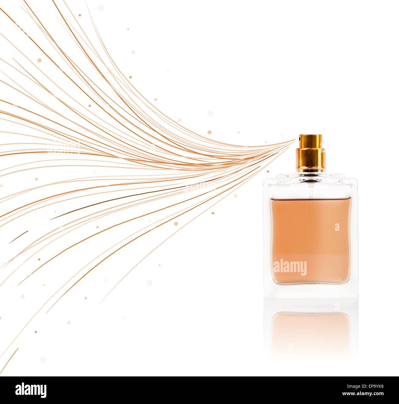 Perfume bottle spraying colorful lines Stock Photo - Alamy