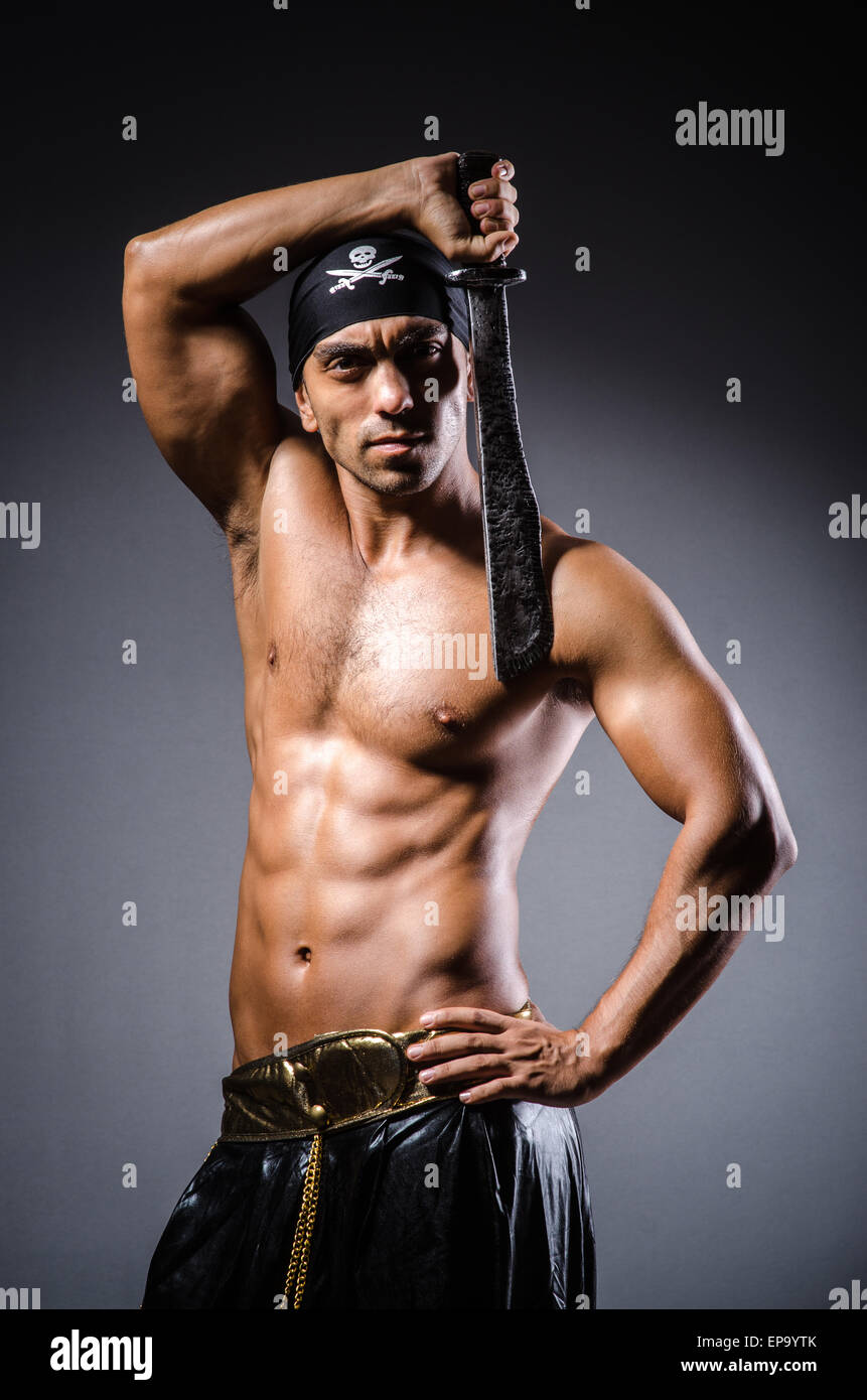 Ripper pirate in the dark room Stock Photo - Alamy