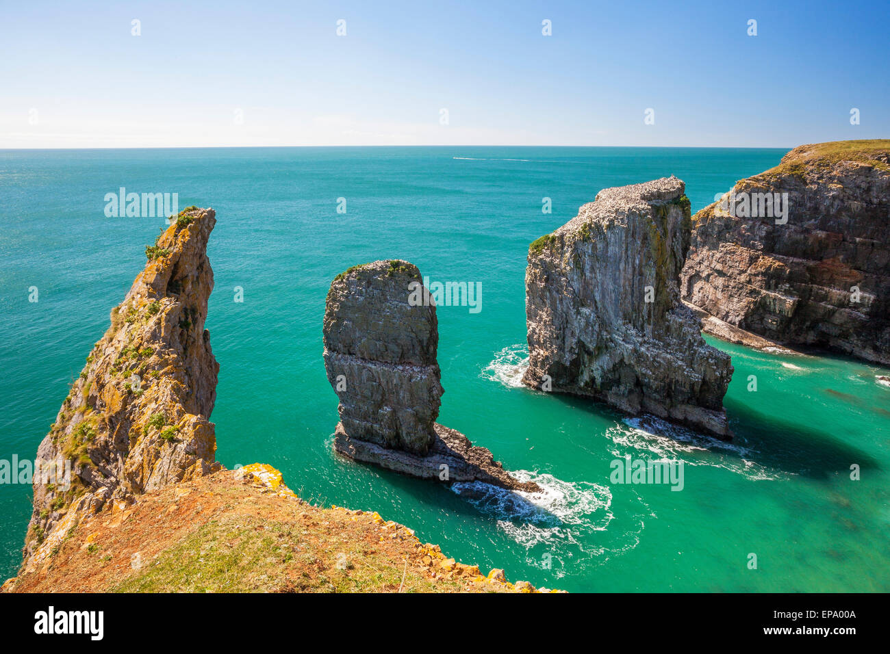 Stack Rocks, Pembrokeshire, Wales, U.K Stock Photo - Alamy