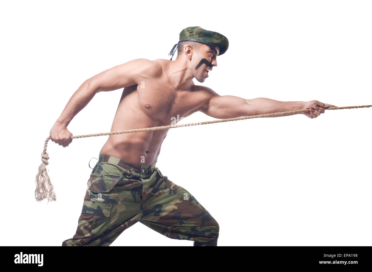 Soldier pulling security hi-res stock photography and images - Alamy