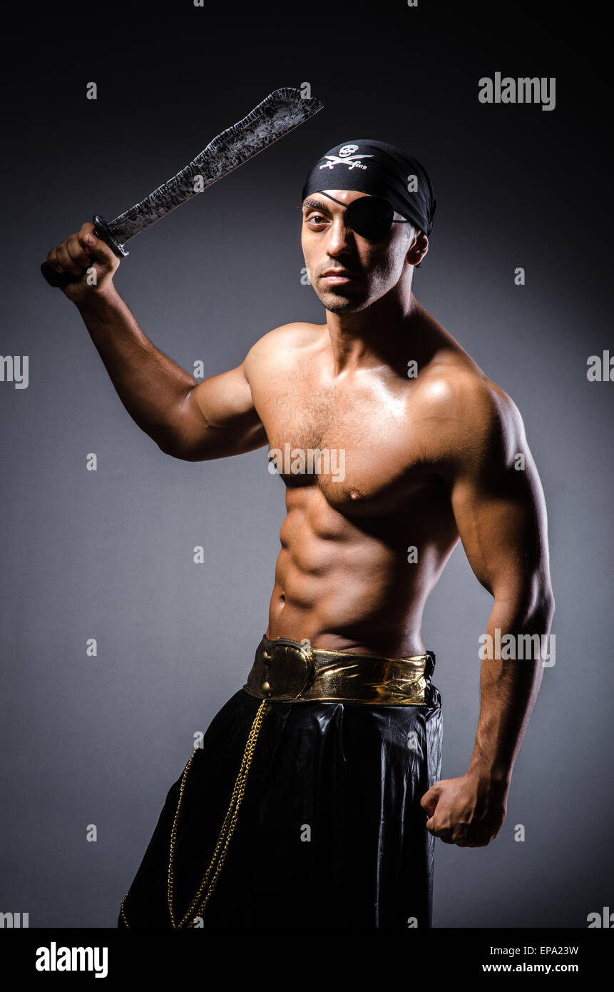 Ripper pirate in the dark room Stock Photo - Alamy