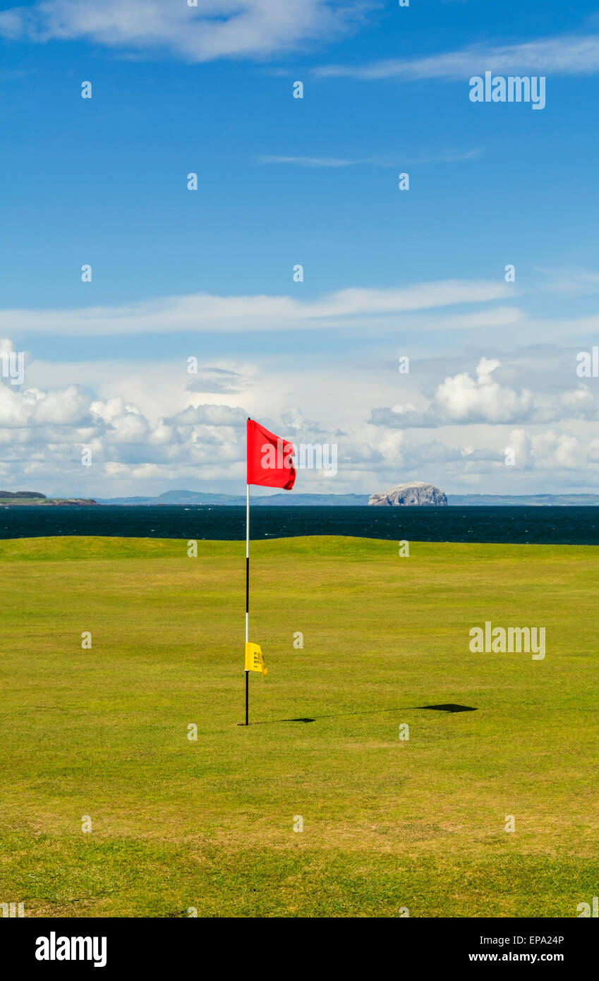 Golf flag very windy sea hi-res stock photography and images - Alamy