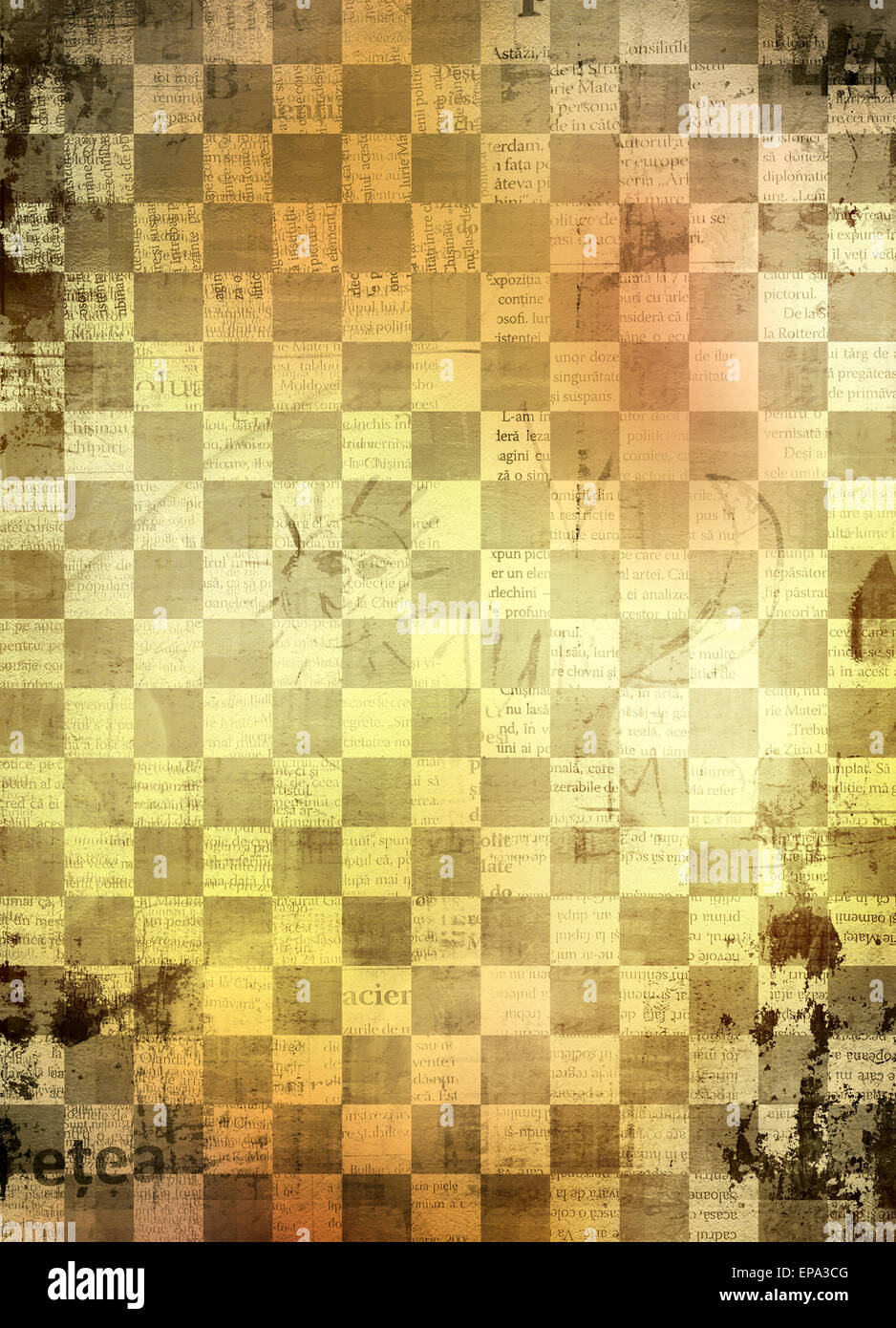 Abstract chess background for design with grunge papers Stock Photo - Alamy