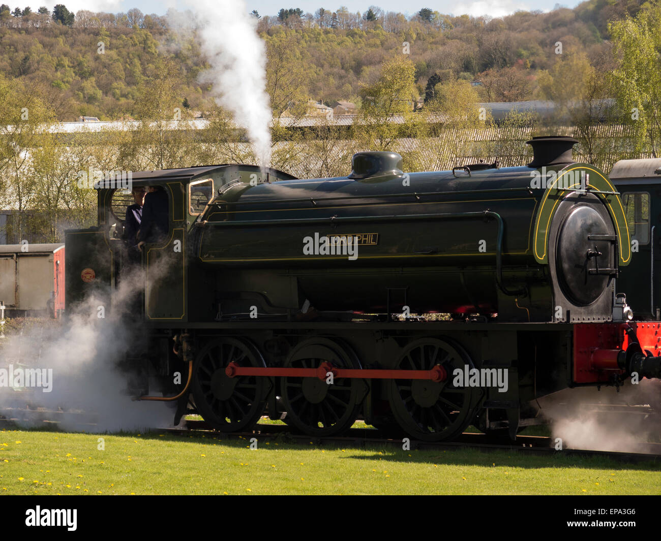 vintage steam locomotive Lord Phil at Peak Rail heritage steam railway ...