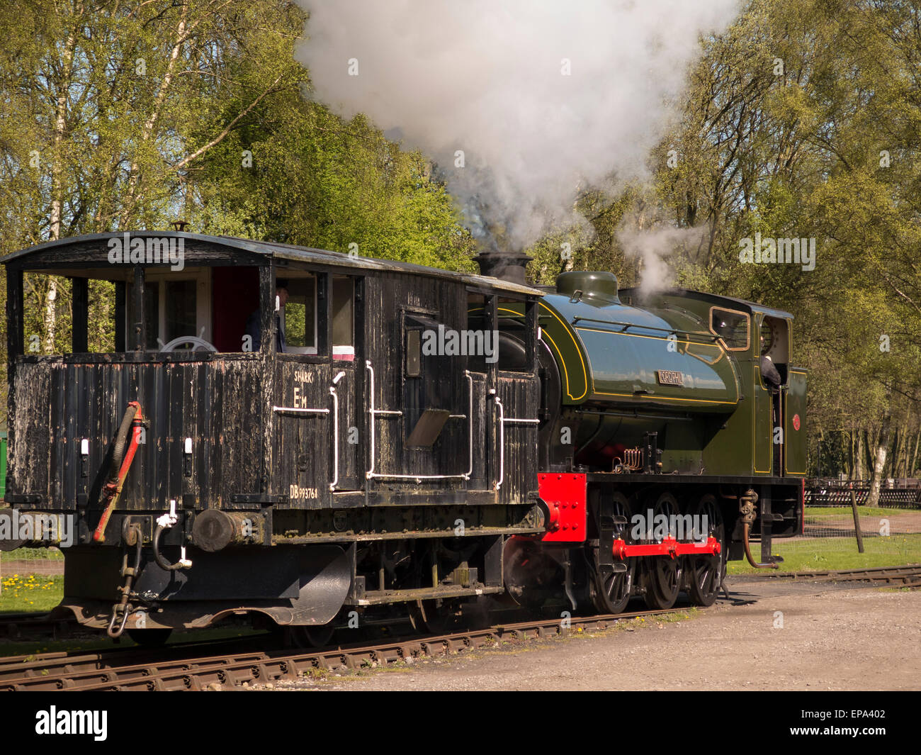vintage steam locomotive Lord Phil at Peak Rail heritage steam railway ...