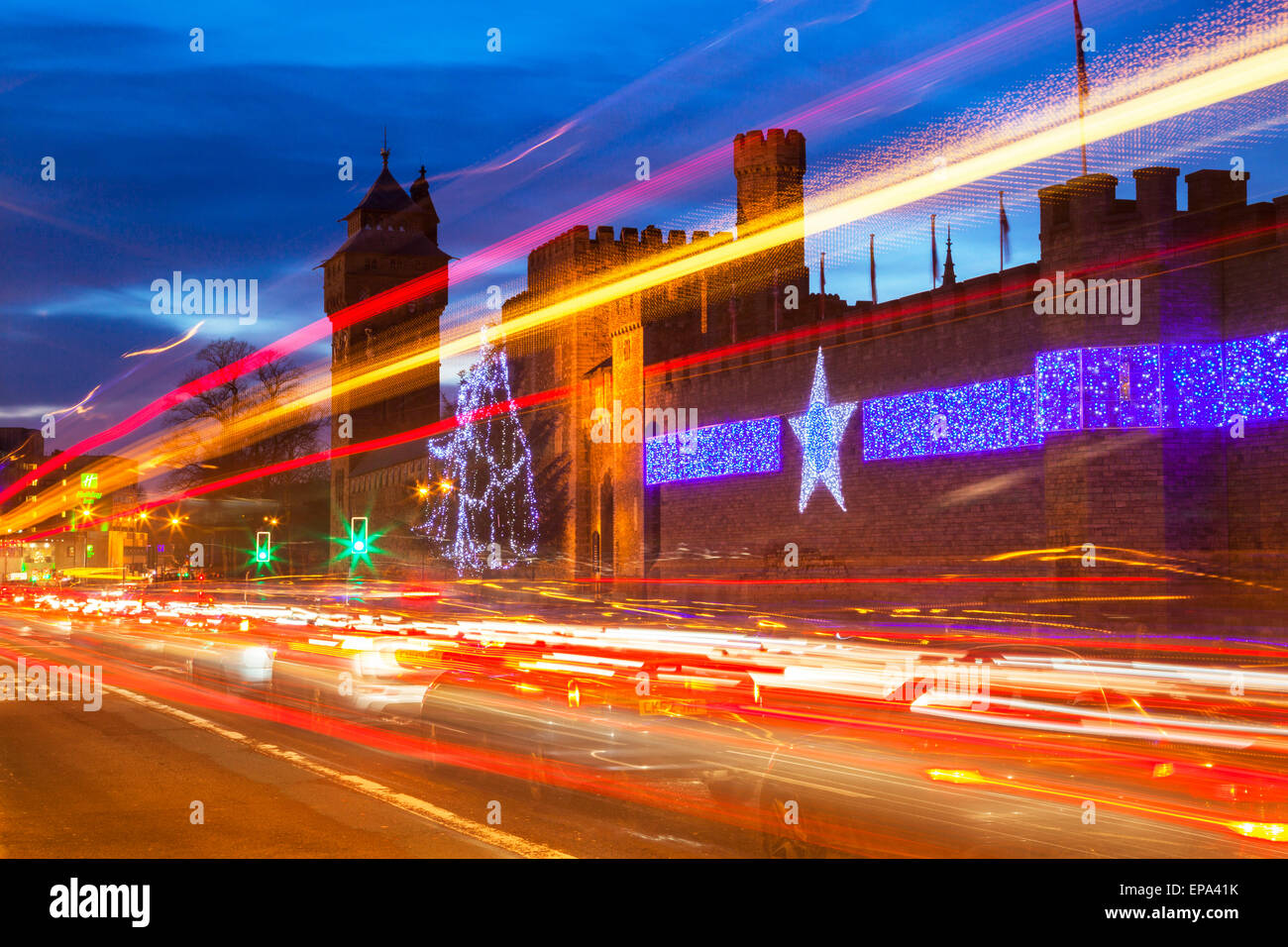 Christmas cardiff night hi-res stock photography and images - Alamy