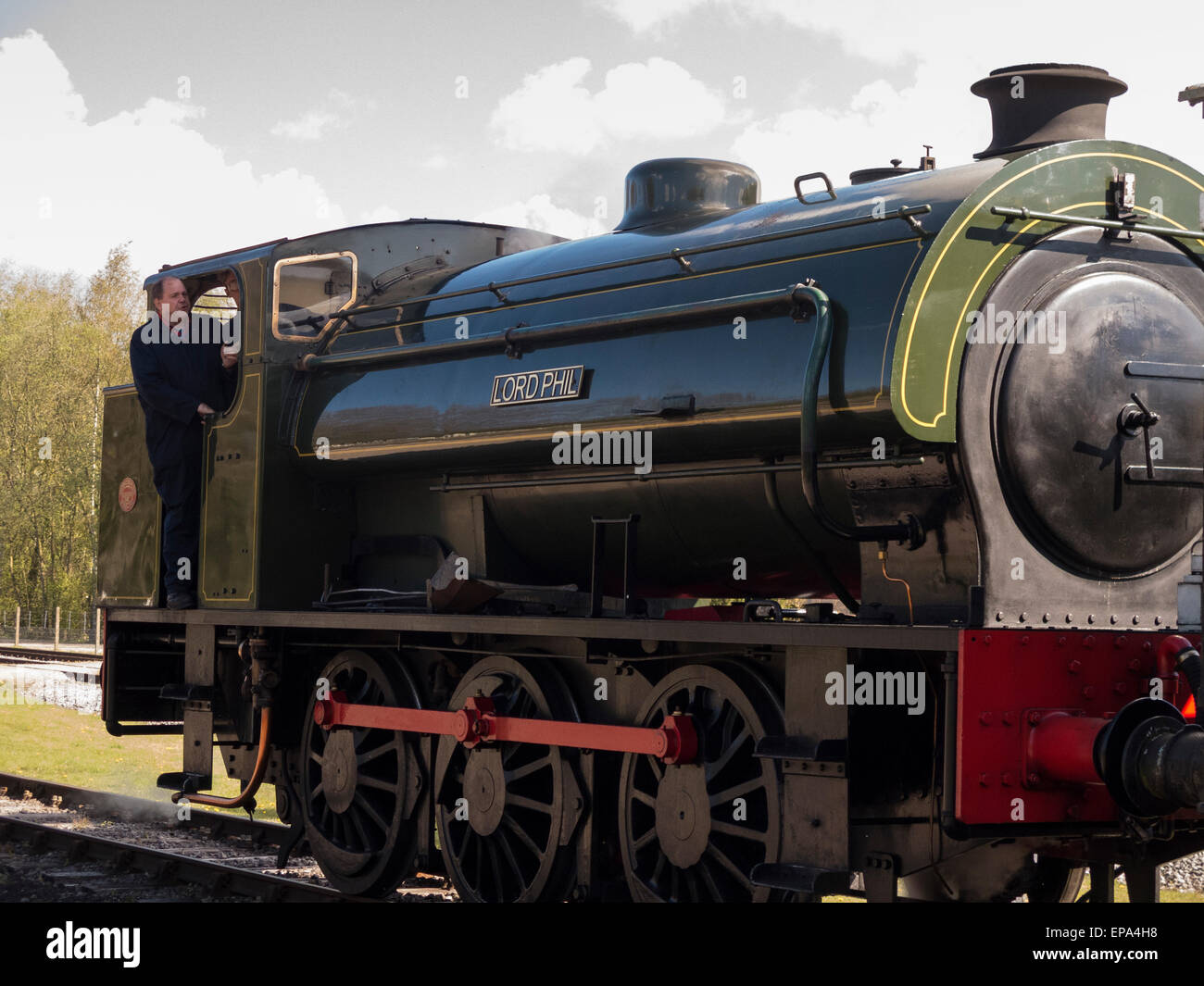 vintage steam locomotive Lord Phil at Peak Rail heritage steam railway ...