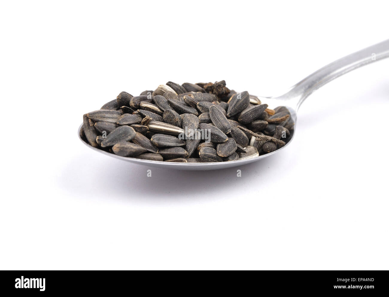 Bird seed on spoon Stock Photo - Alamy