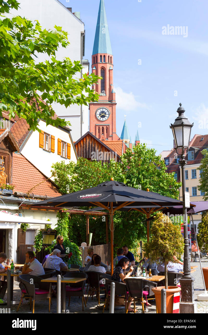 Restaurant in Wiener Square, Haidhausen, Munich, Upper Bavaria, Germany ...