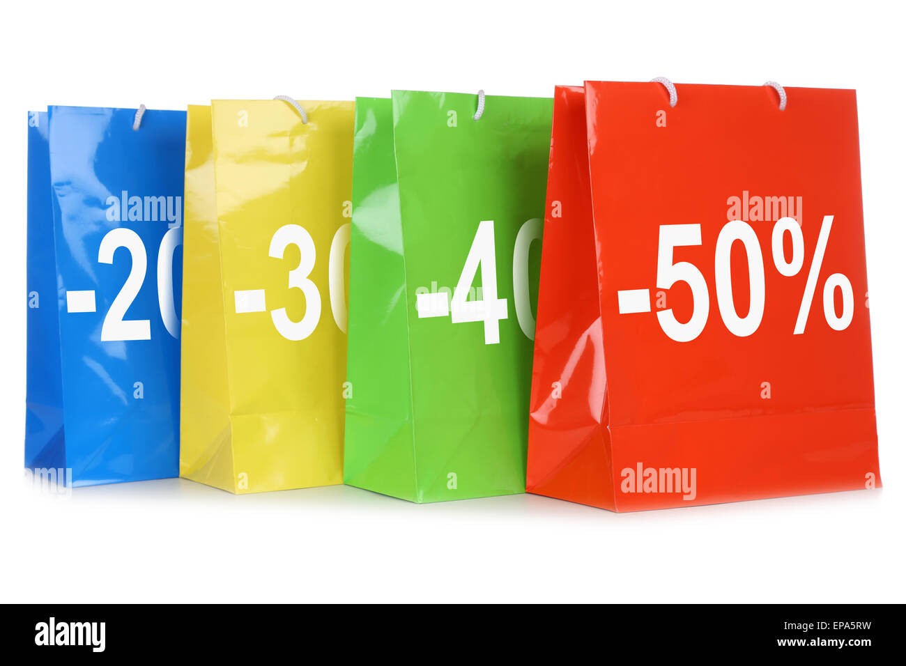 Taschen oder Einkaufst├╝ten mit Rabatten f├╝rs Shopping Stock Photo - Alamy