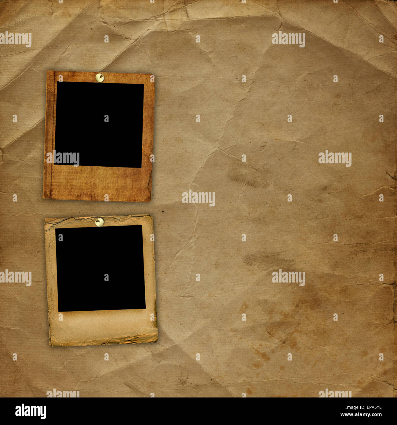 Old grunge paper slides on the ancient background Stock Photo - Alamy