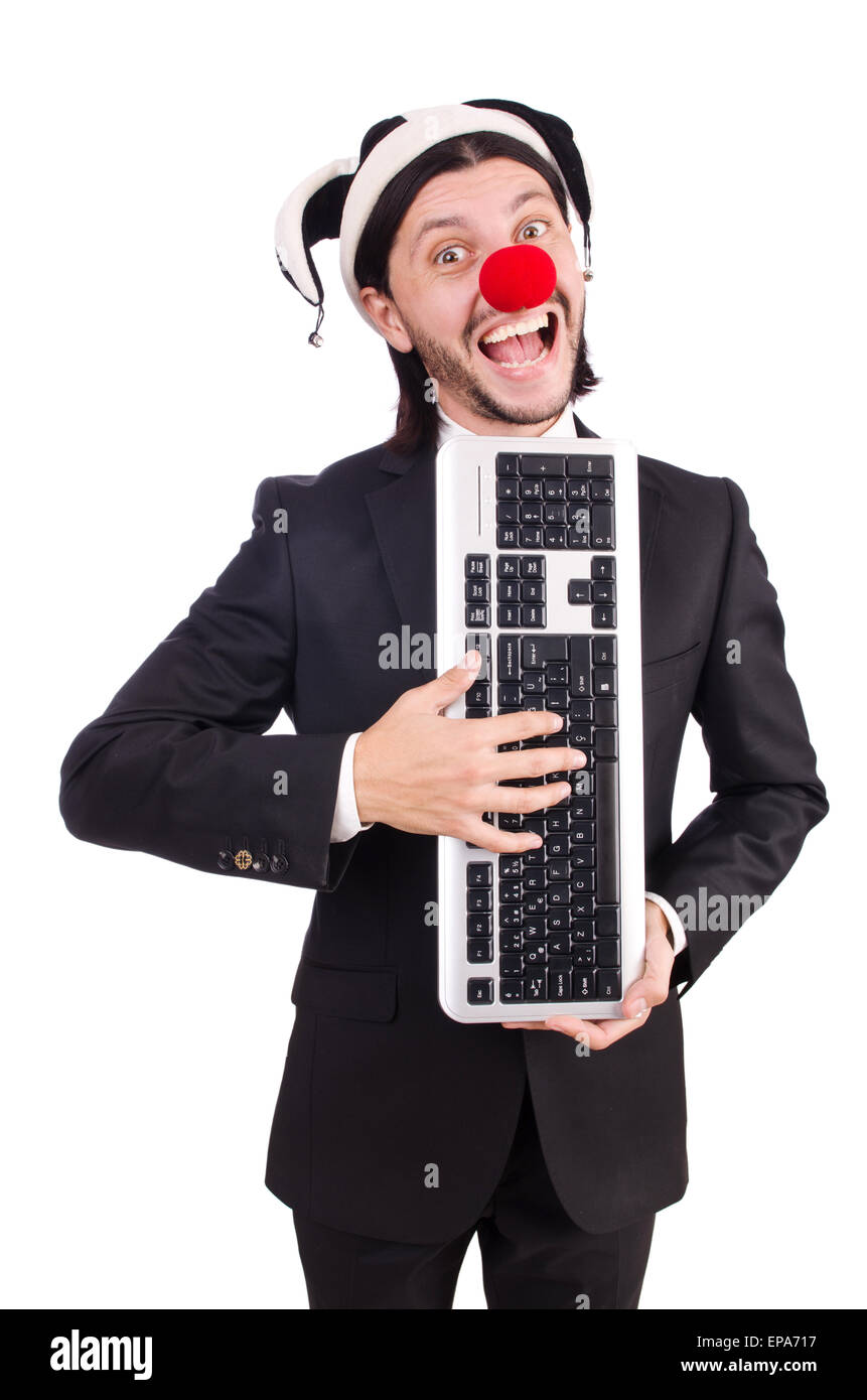 Funny clown keyboard on white hi-res stock photography and images - Alamy
