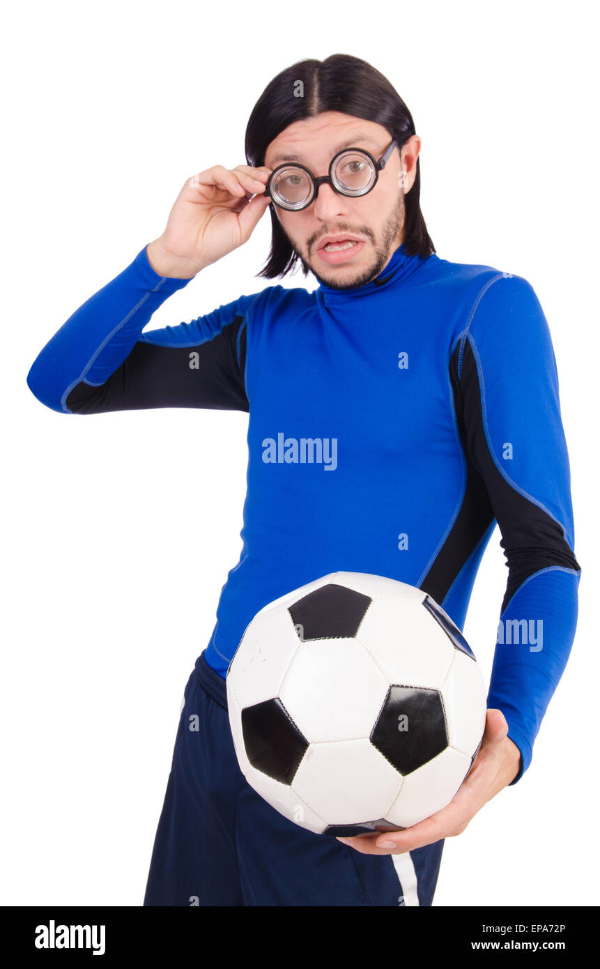 Football player isolated on the white background Stock Photo - Alamy
