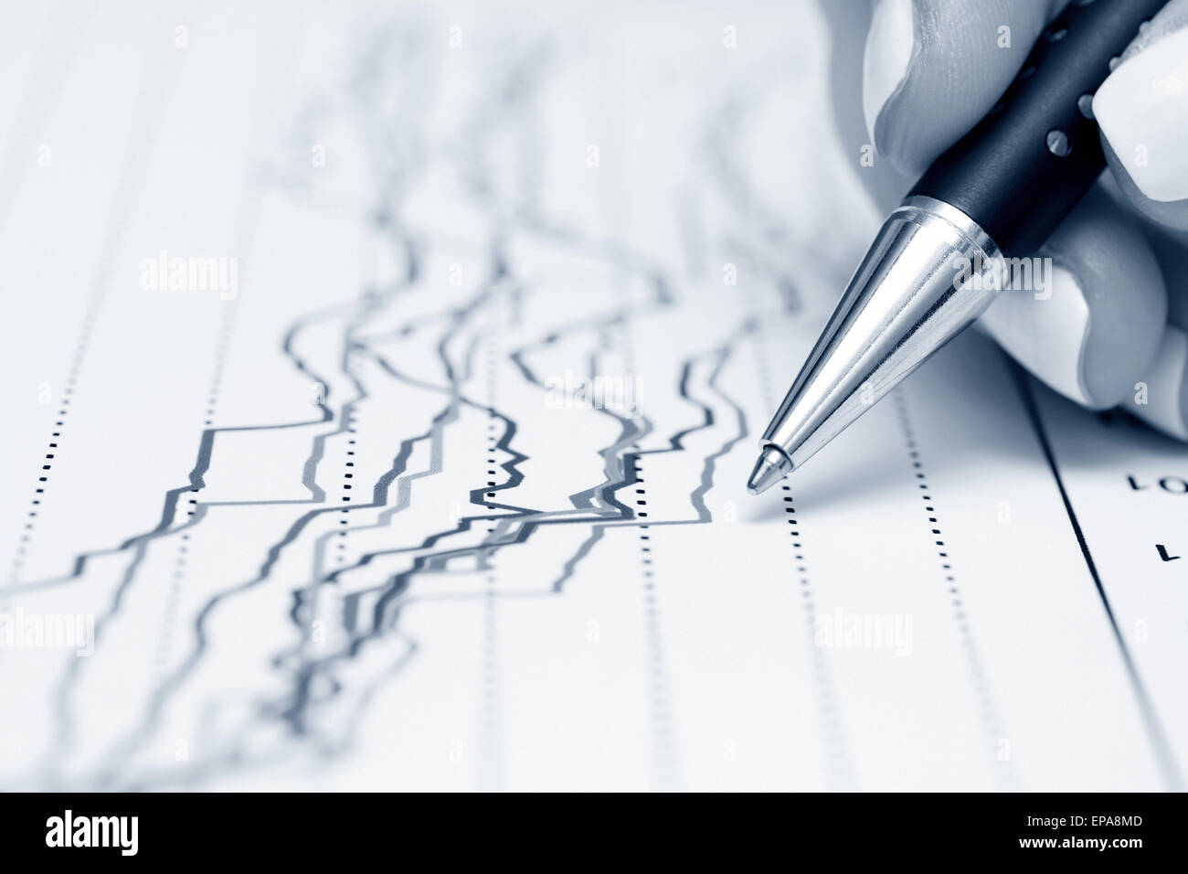 Financial graphs and charts analysis Stock Photo - Alamy