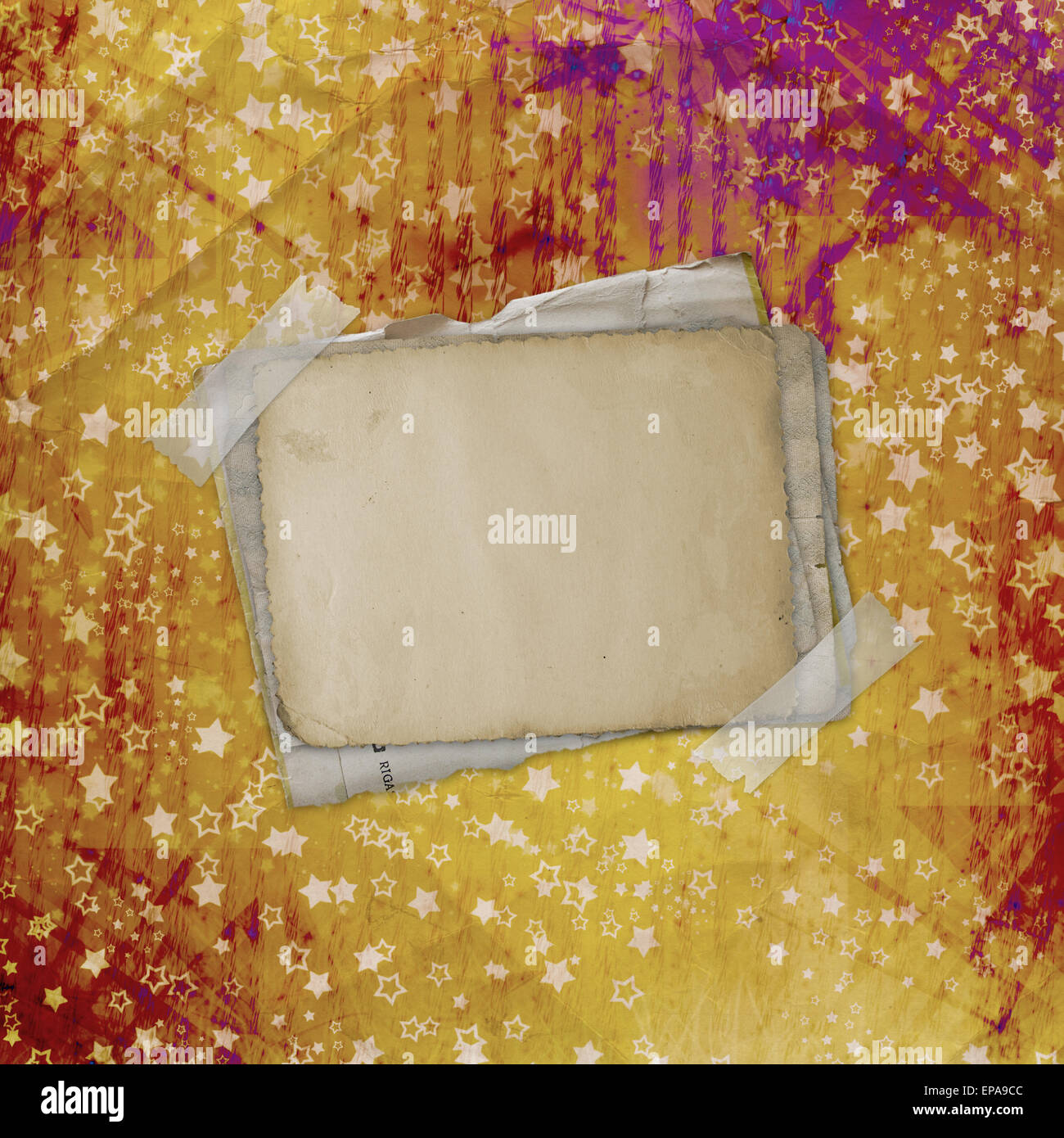 Grunge ancient used background in scrapbooking style with old archives ...