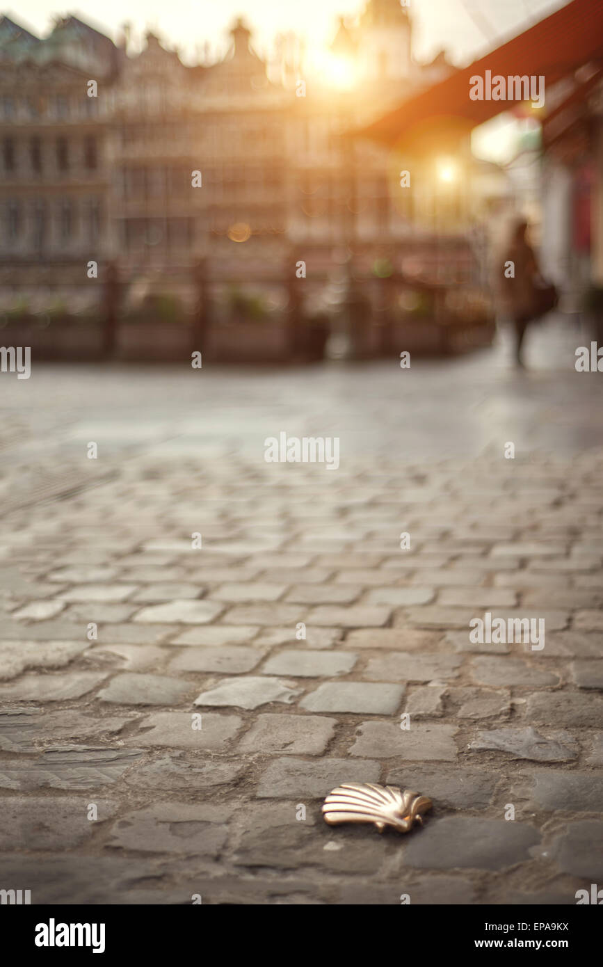 Santiago shell (Pilgrims shell), St James shell in Brussels, Belgium ...