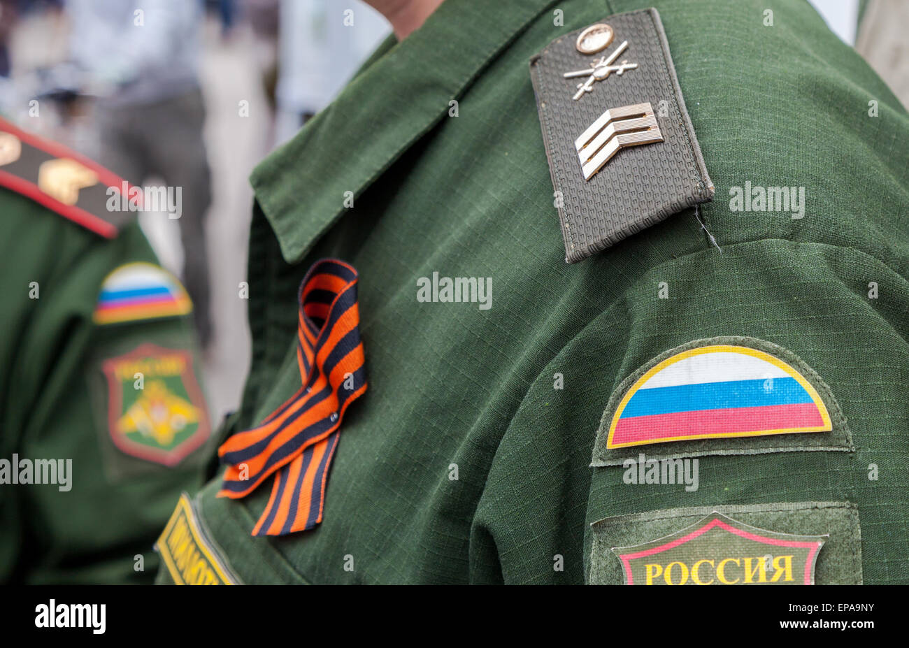 Chevron on the sleeve uniforms of the russian army Stock Photo - Alamy