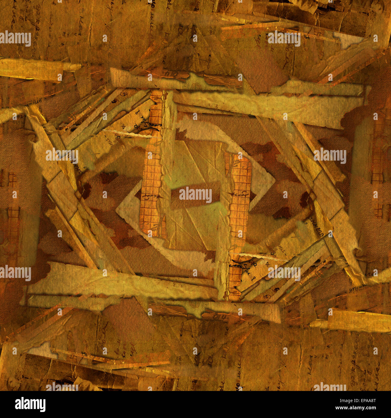 abstract grunge background with old archive, letters and photos Stock ...