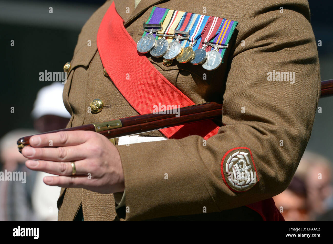 Bad Fallingbostel, Germany. 15th May, 2015. A British soldiers with ...