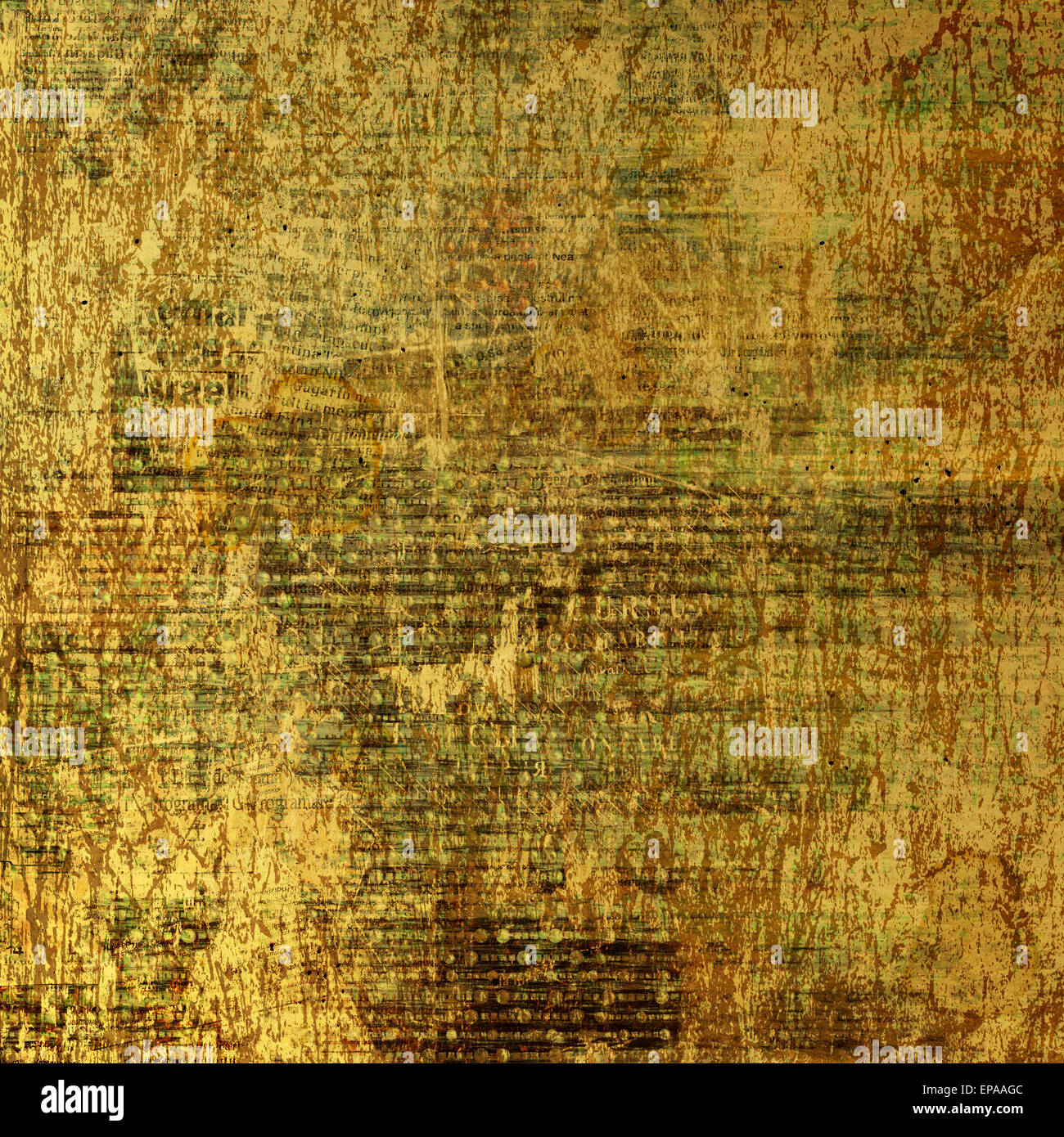 Abstract ancient background in scrapbooking style with gold ornamental ...