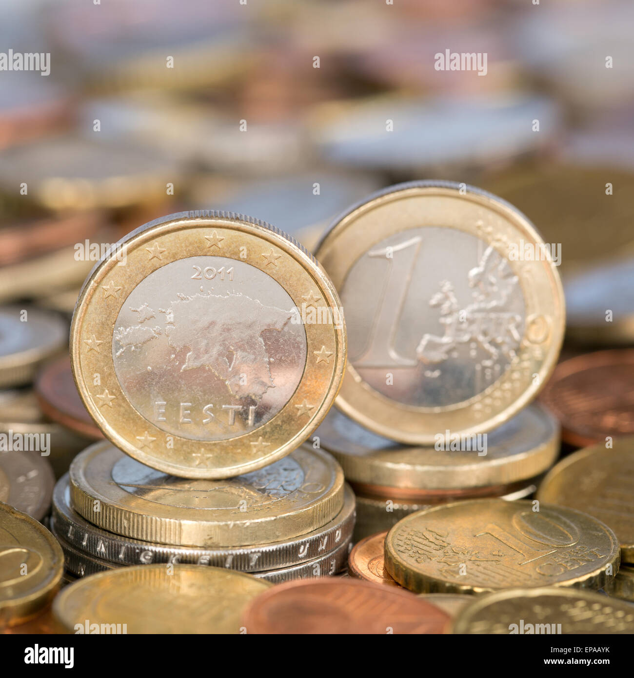 1 Euro M├╝nze aus Estland Stock Photo - Alamy