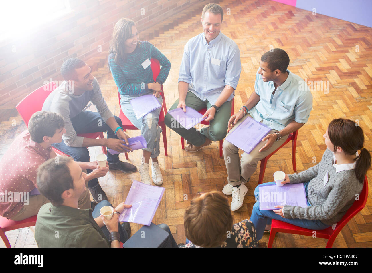 group therapy session circle Stock Photo - Alamy