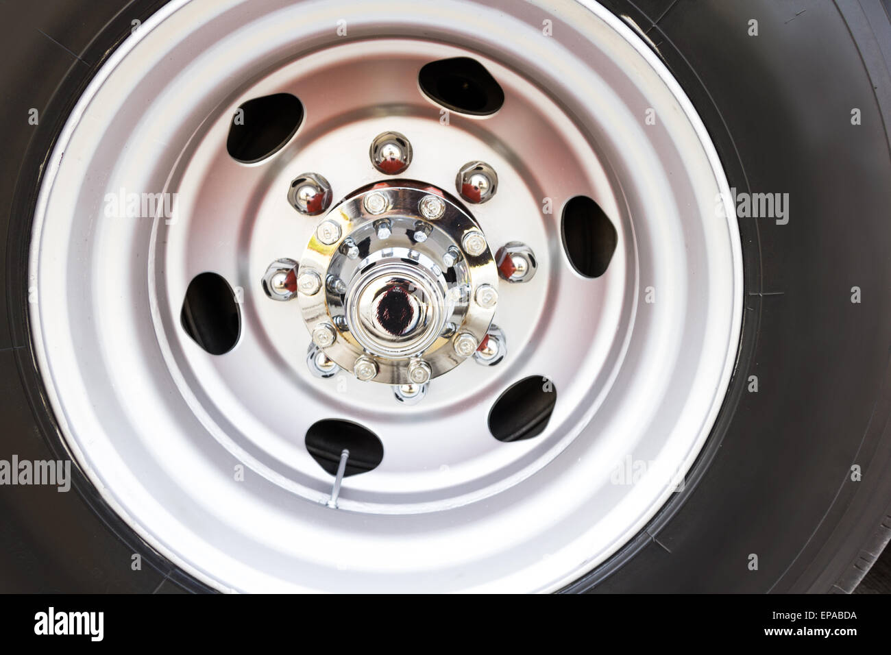 Front view of automotive car wheel Stock Photo - Alamy