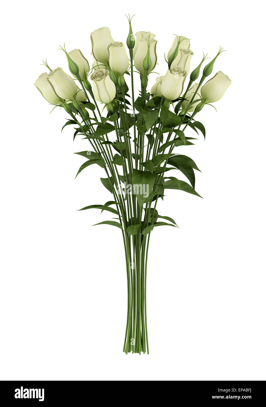 yellow eustoma flowers isolated on white Stock Photo - Alamy