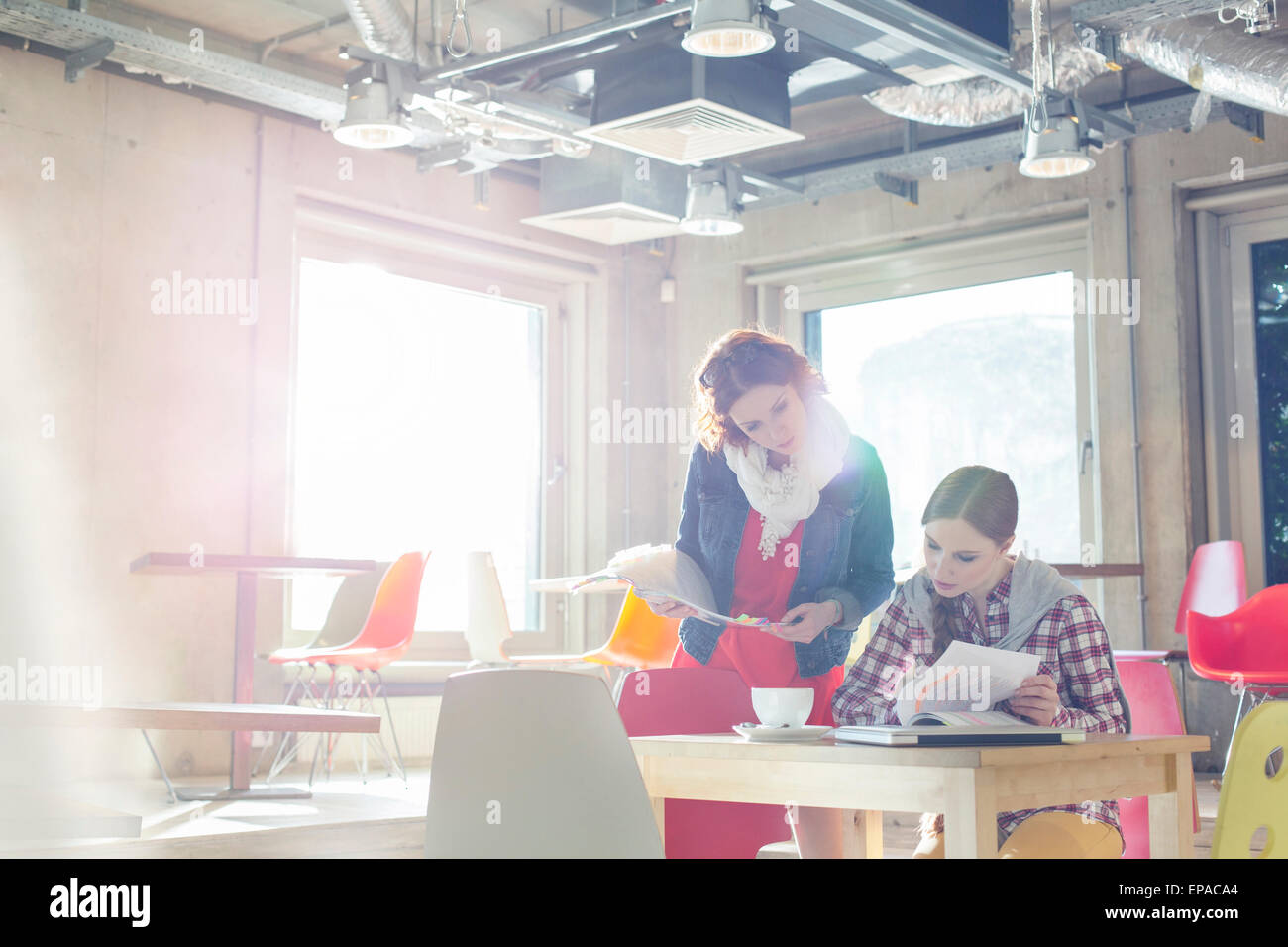 creative businesswoman document editing office Stock Photo - Alamy