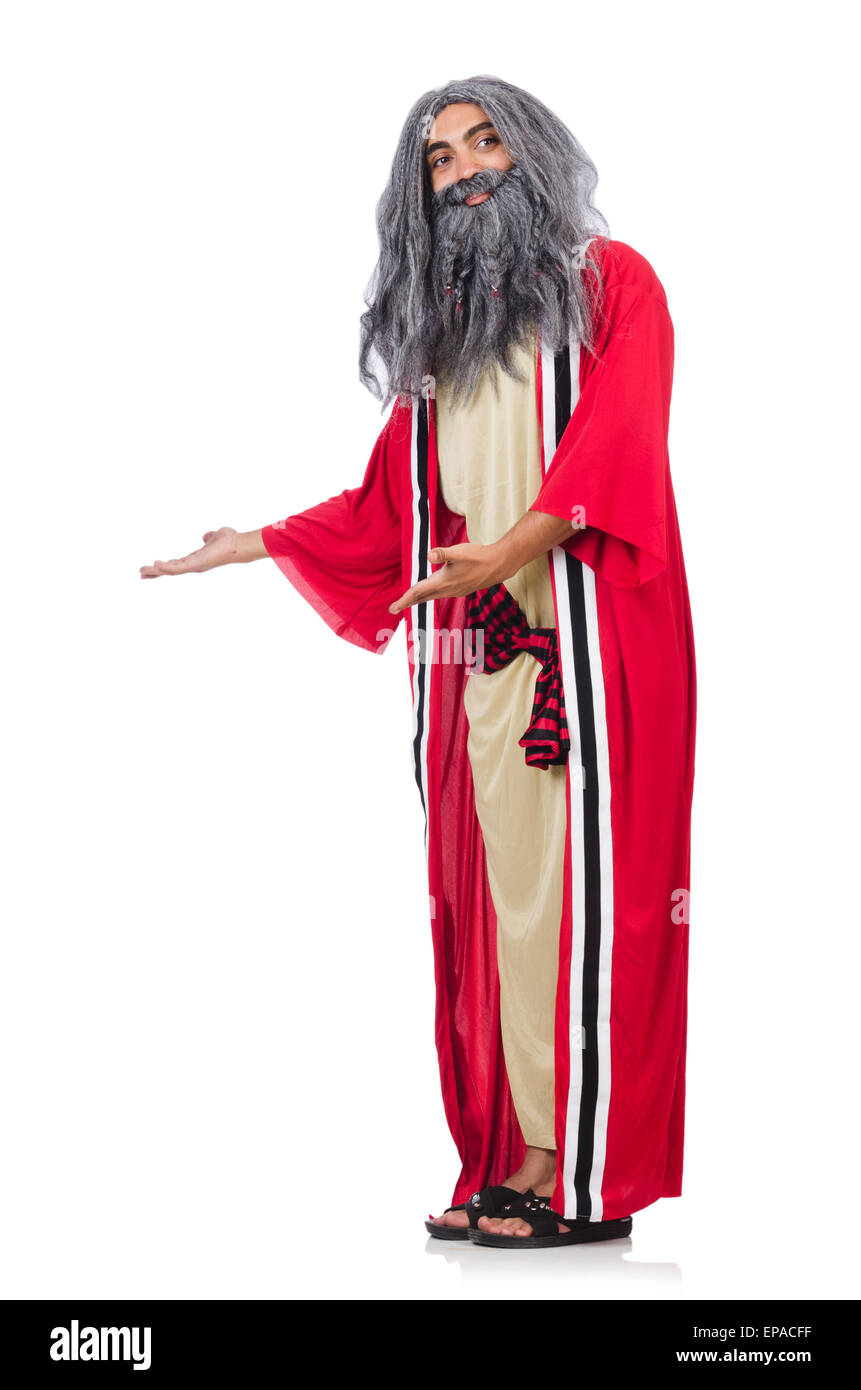 Old wizard isolated on the white background Stock Photo - Alamy