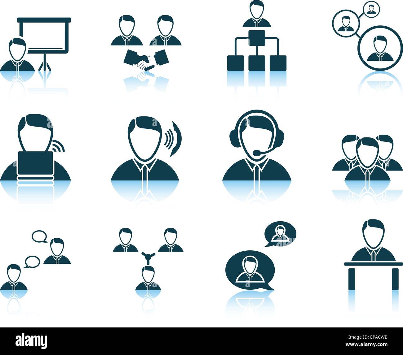Set of business people icon. EPS 10 vector illustration without ...