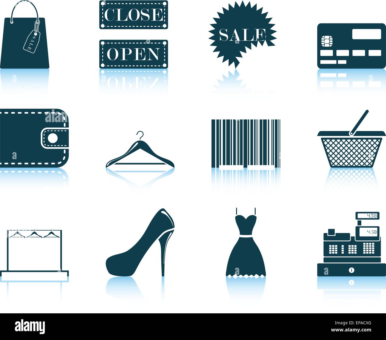 Set of shopping icon. EPS 10 vector illustration without transparency ...