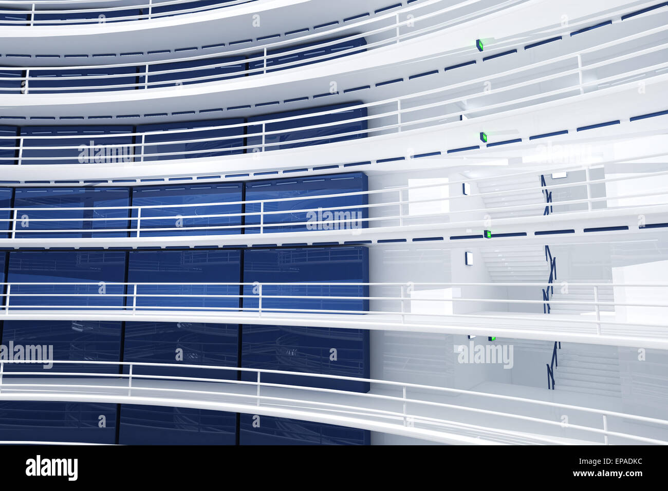 Ultra Modern Data Center Interior 3D Illustration Stock Photo - Alamy