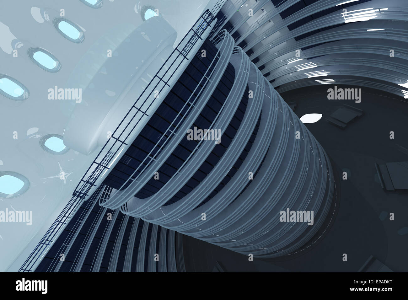 Ultra Modern Data Center Interior 3D Illustration Stock Photo - Alamy