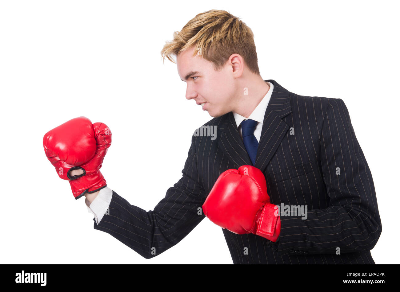 Funny boxer in boxing gloves Cut Out Stock Images & Pictures - Alamy