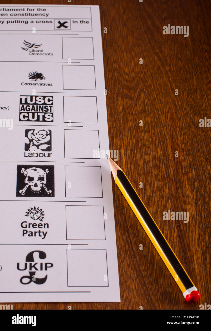 Labour box on ballot paper hi-res stock photography and images - Alamy