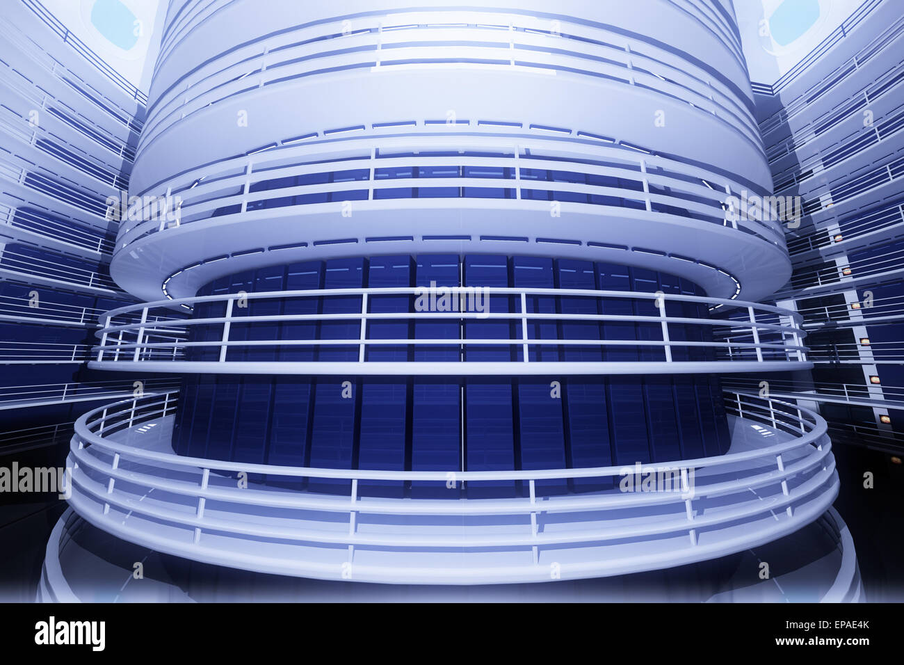 Ultra Modern Data Center Interior 3D Illustration Stock Photo - Alamy