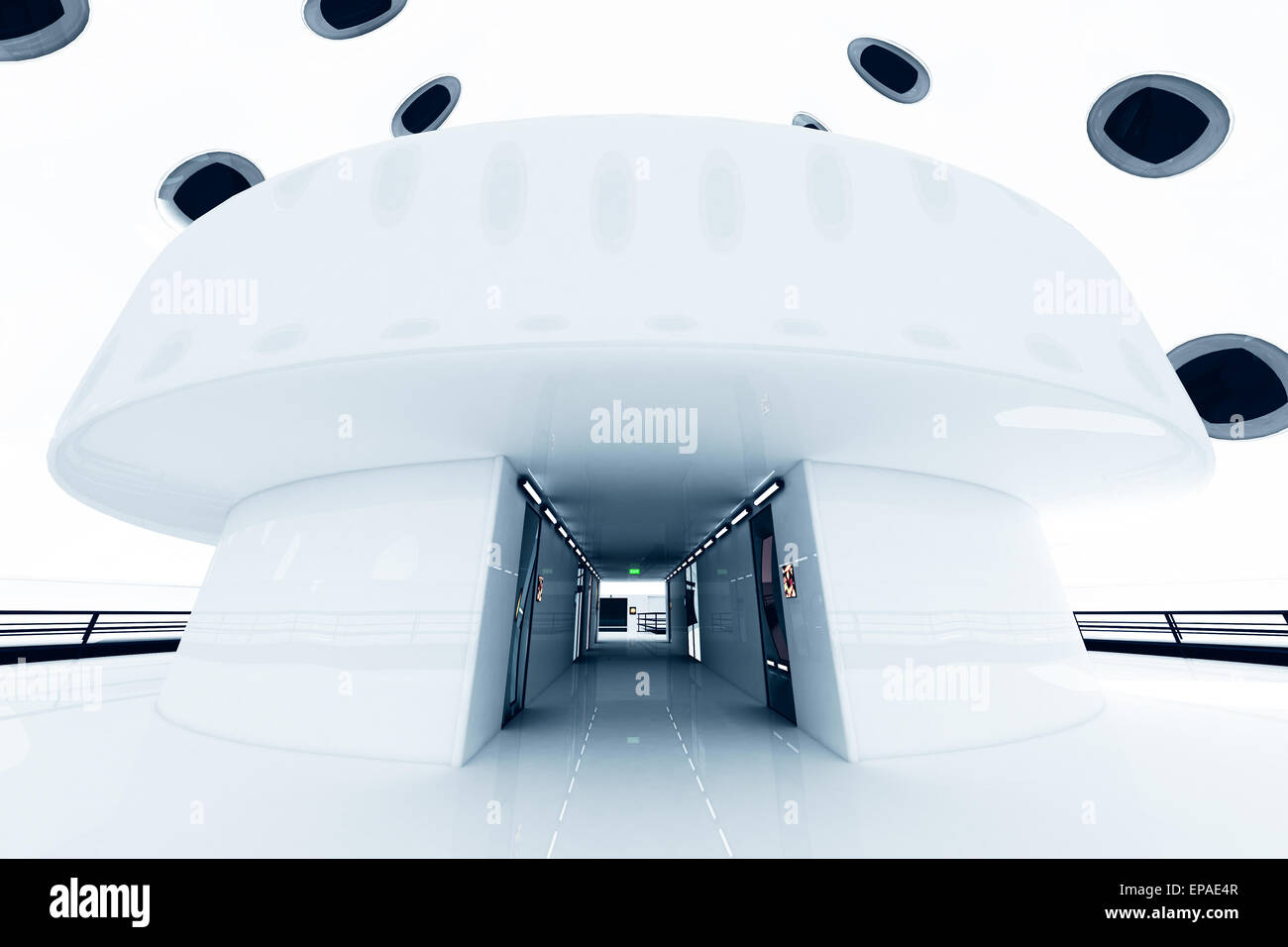 Ultra Modern Data Center Interior 3D Illustration Stock Photo - Alamy