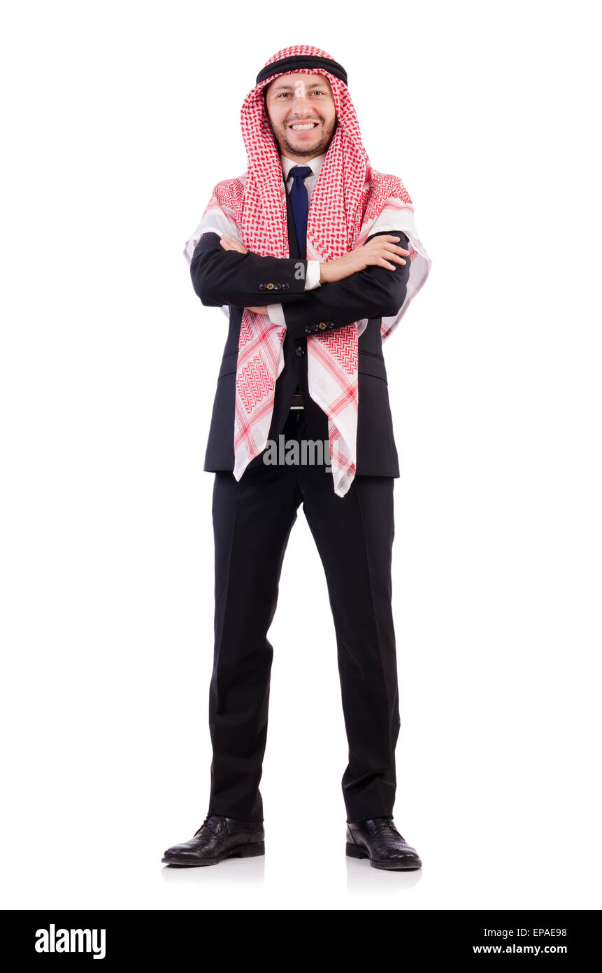 Smiling arab man in traditional Cut Out Stock Images & Pictures - Alamy