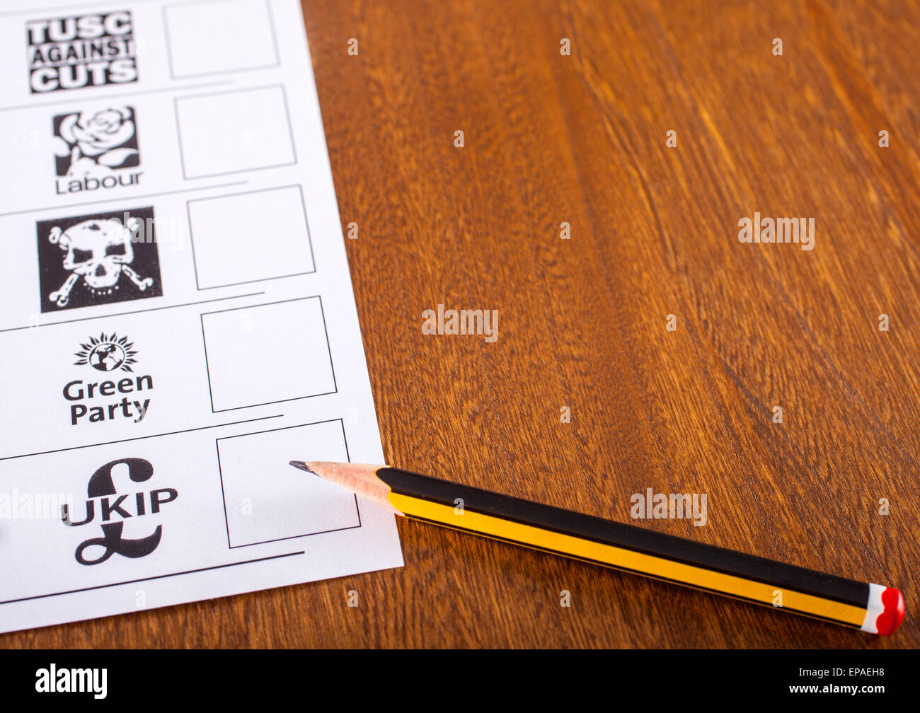Labour box on ballot paper hi-res stock photography and images - Alamy