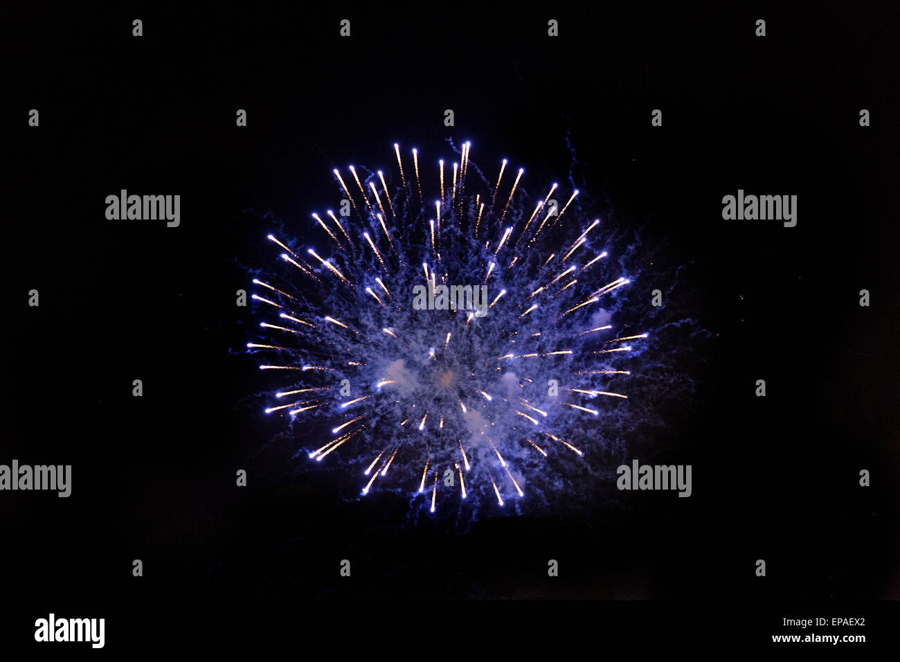 beautiful fireworks at night sky Stock Photo - Alamy
