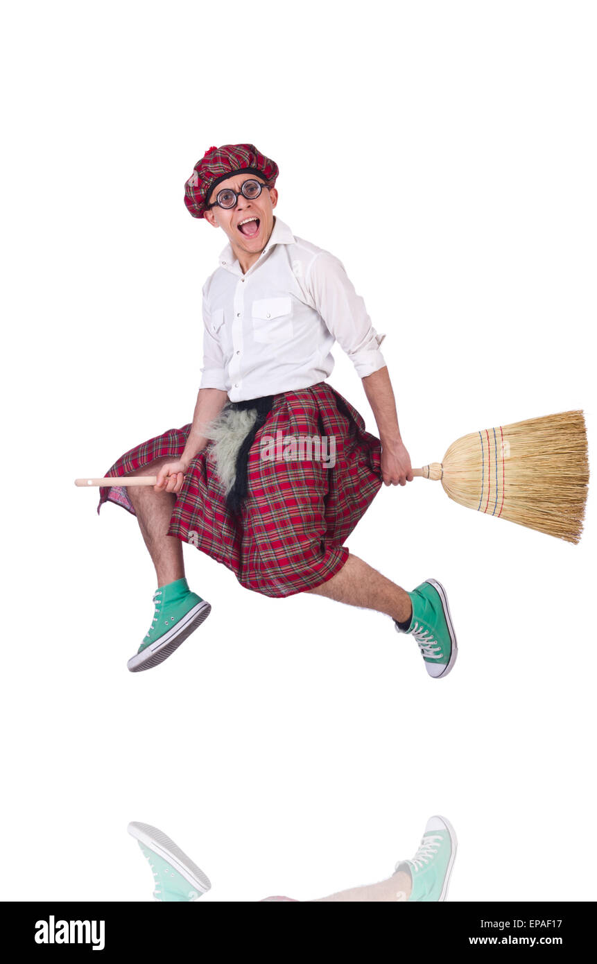 Funny scotsman isolated on the white background Stock Photo - Alamy
