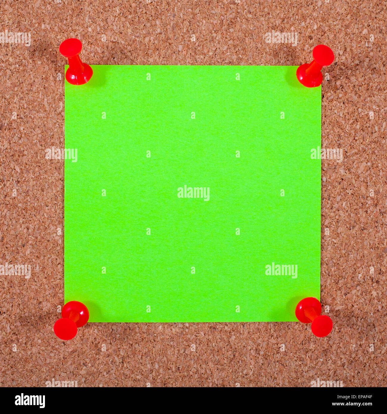 Blank Note Paper Pinned to a Noticeboard Stock Photo - Alamy