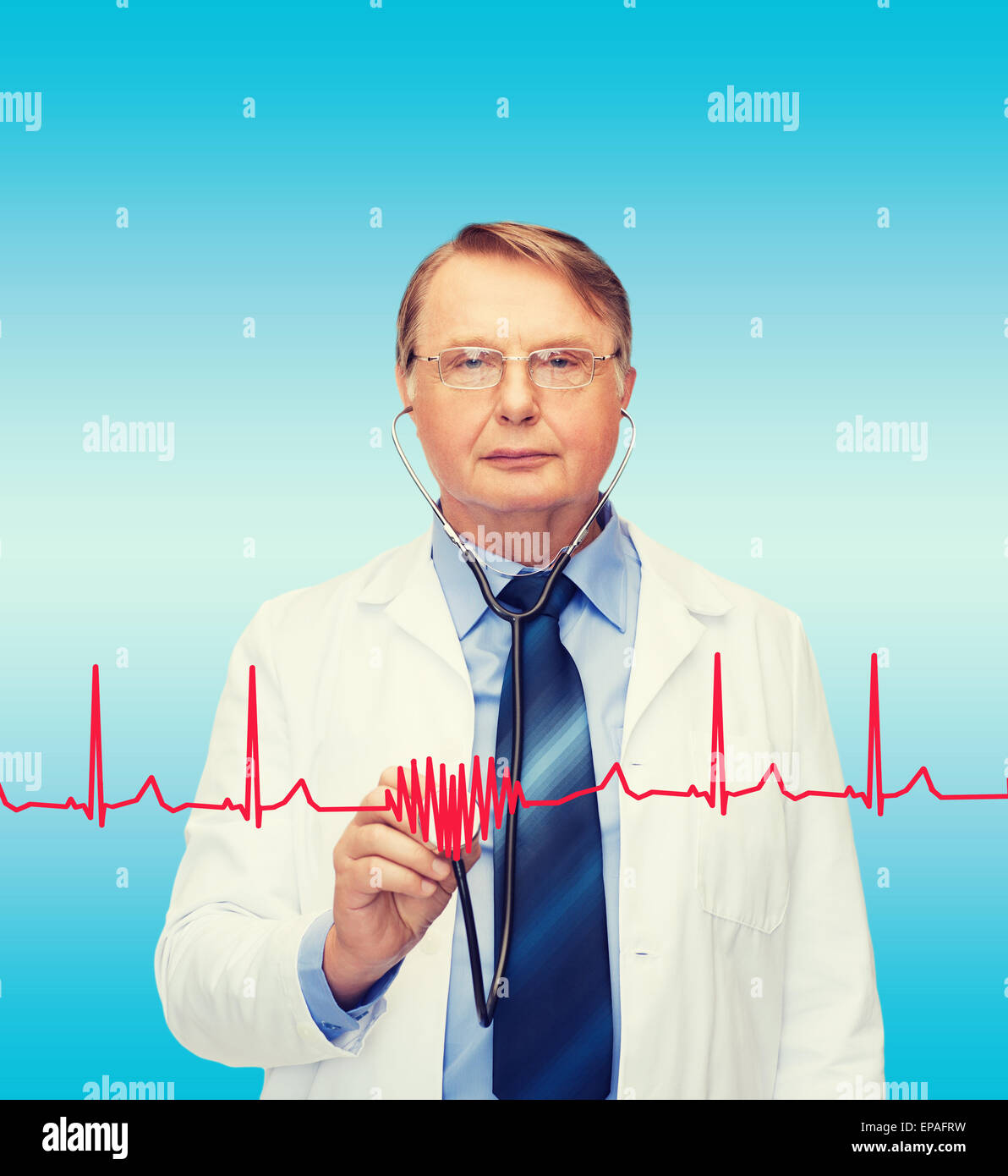 smiling doctor or professor with stethoscope Stock Photo - Alamy